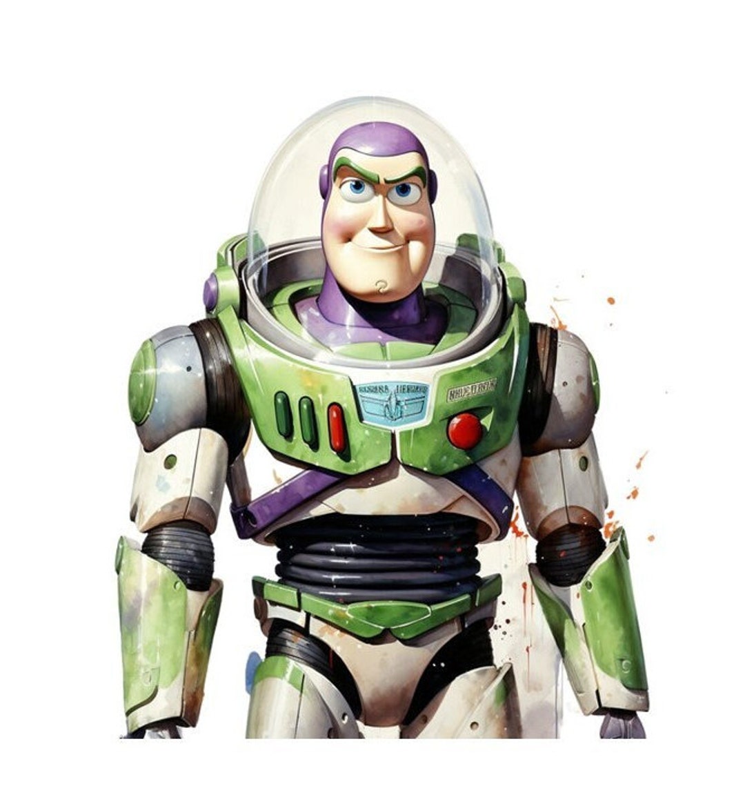 Set of 10 Watercolor Buzz Lightyear Digital Images for Printing, T ...
