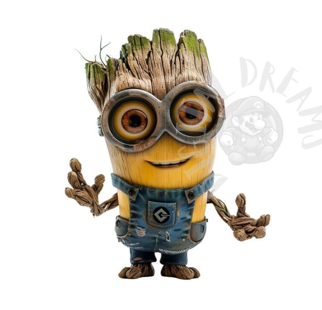 Set of 8 Minions Groot Digital Images for Printing, T-shirts, Posters ...