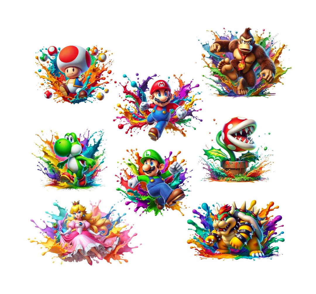 8 Images of Super Mario PNG High Quality, Super Mario Watercolor PNG ...
