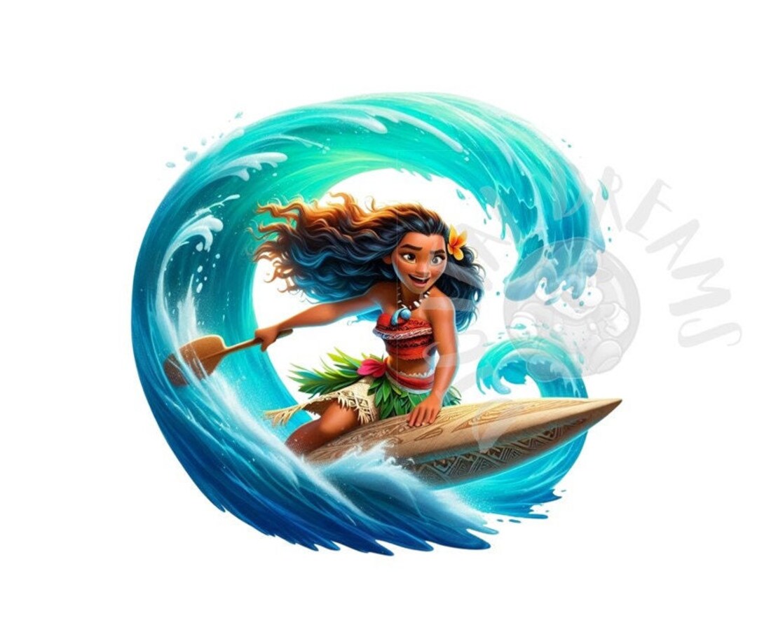 Set of 8 Moana Surf Digital PNG Images for Printing, T-shirts, Posters ...