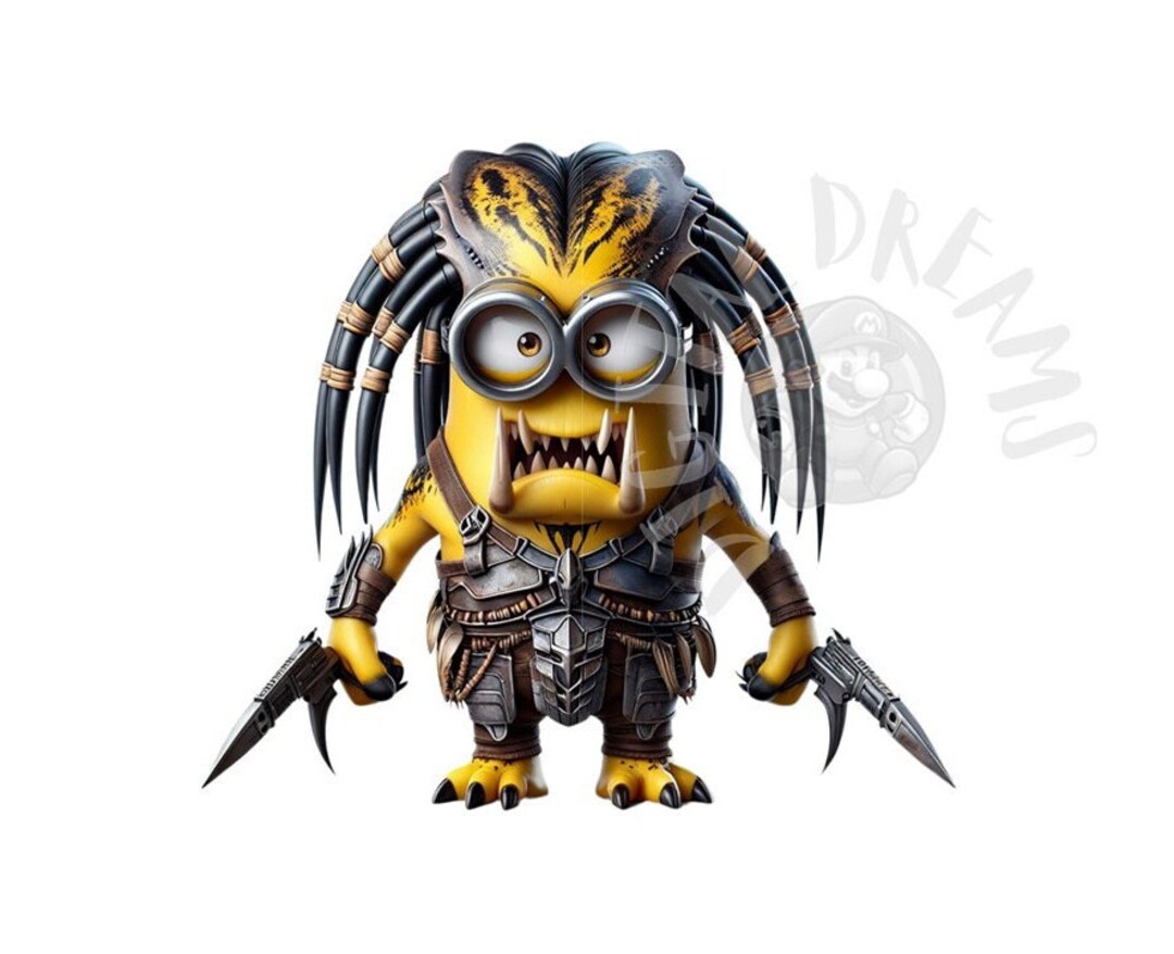 Set of 8 Minions Predator, Digital Images for Printing, T-shirts ...