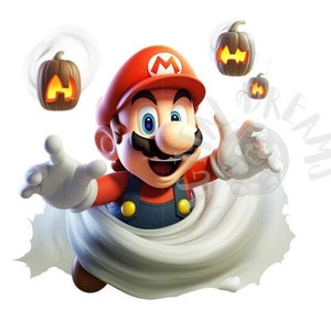 Set of 8 Realistic Mario Bros Halloween-themed Images JPEG, PNG, PDF - Etsy