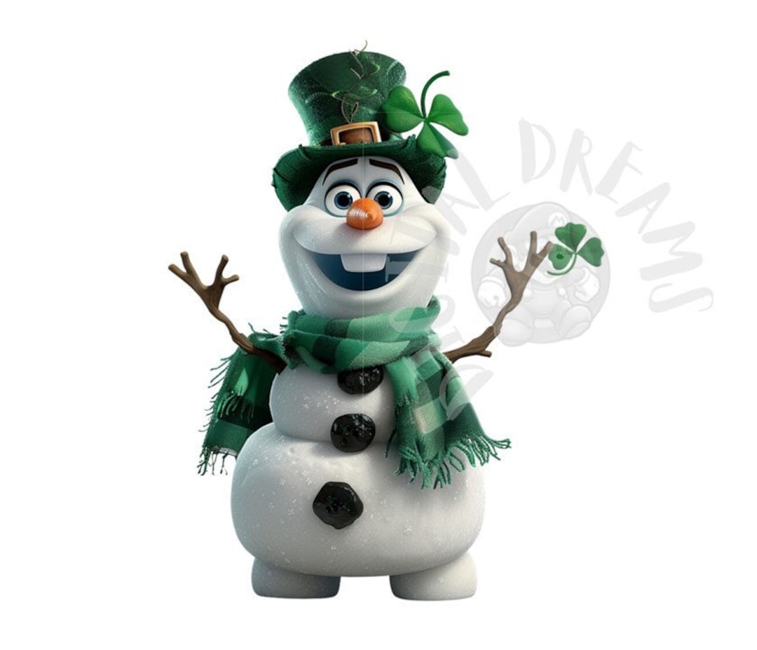 Set of 8 Olaf St. Patricks Day Digital Images for Printing, T-shirts ...