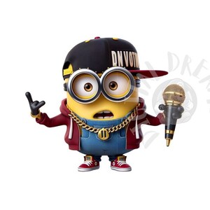 Set of 8 Minions Rapper Digital Images for Printing, T-shirts, Posters ...