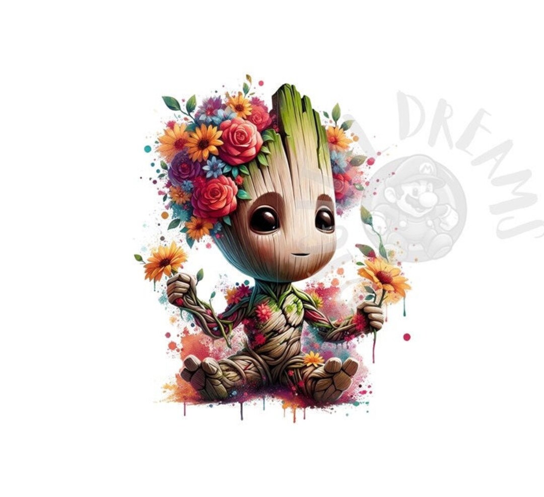8 images of Groot Flowers PNG High Quality, Groot Watercolor PNG, Groot ...