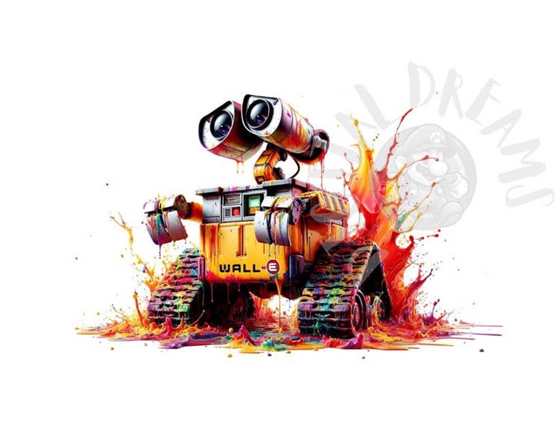 Set of 8 Wall-e Splash Digital Images for Printing, T-shirts, Posters ...