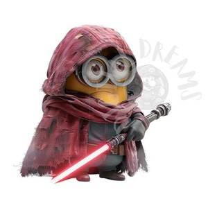 Set of 8 Minions Jedi Digital Images for Printing, T-shirts, Posters ...