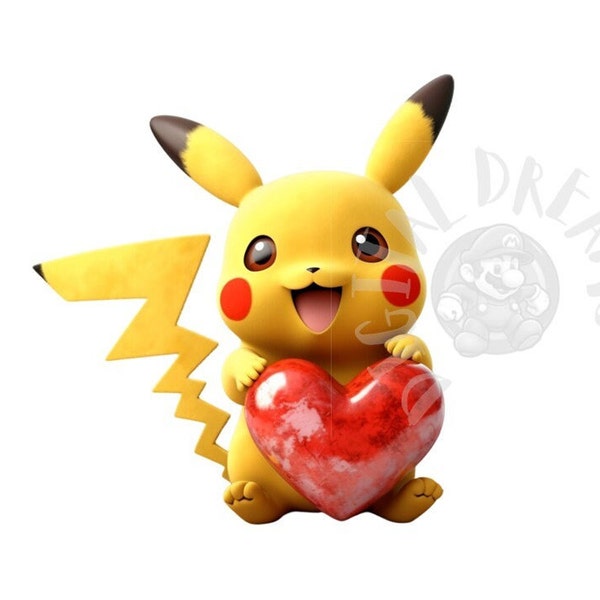 Pikachu Valentine Png - Etsy