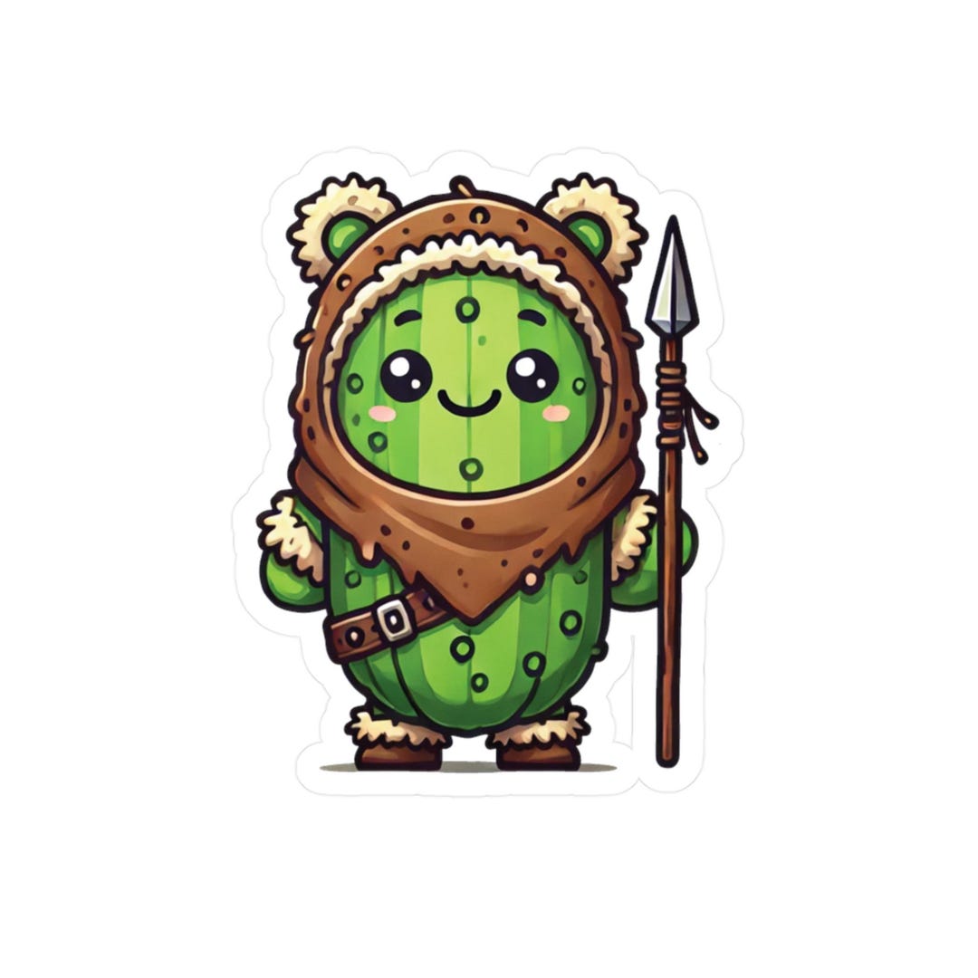 Ewok Pickle Sticker Decal, Cute Vinyl Sticker, Laptop Decal, Water ...