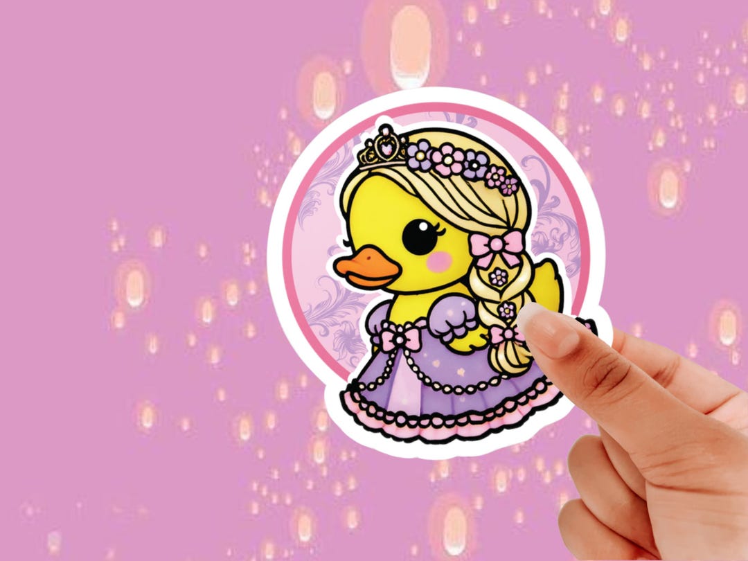 Rapunzel Rubber Duck Decal, Disney Princess Sticker, Laptop Decal ...