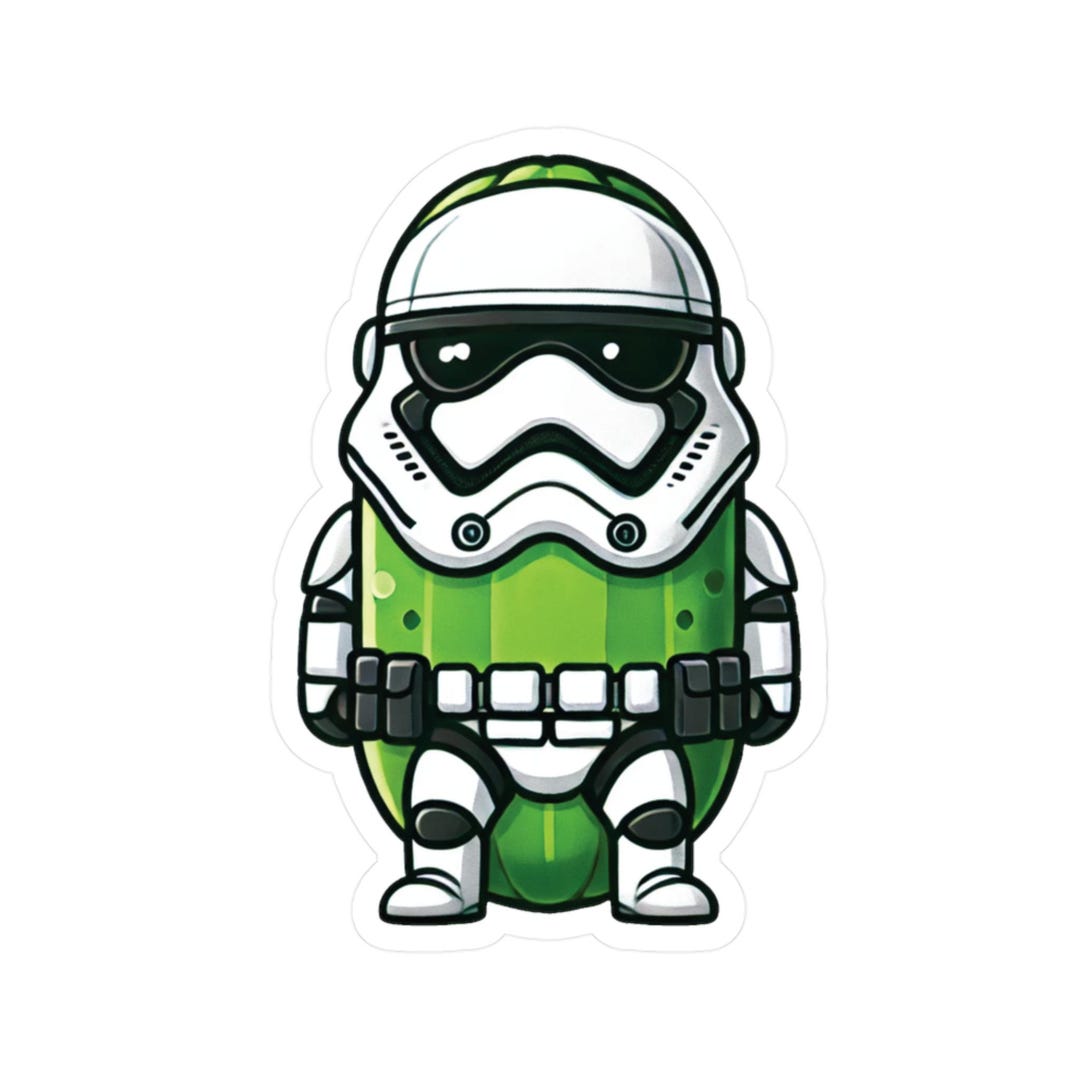 Storm Trooper Pickle Sticker Decal, Star Wars Fan Gift, Laptop Decal ...
