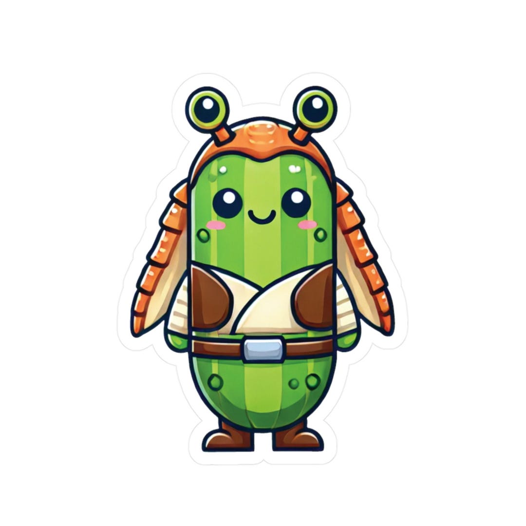 Star Wars Jar Jar Binks Pickle Kiss-cut Vinyl Decal Sticker, Laptop ...