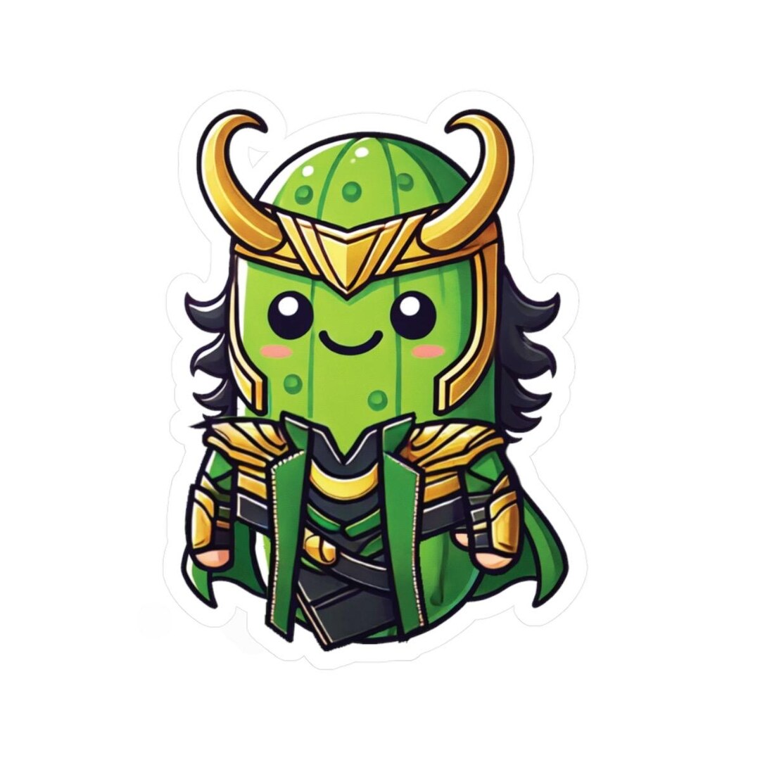 Loki Pickle Sticker, Kiss-cut Vinyl Decal for Laptop, Water Bottle ...