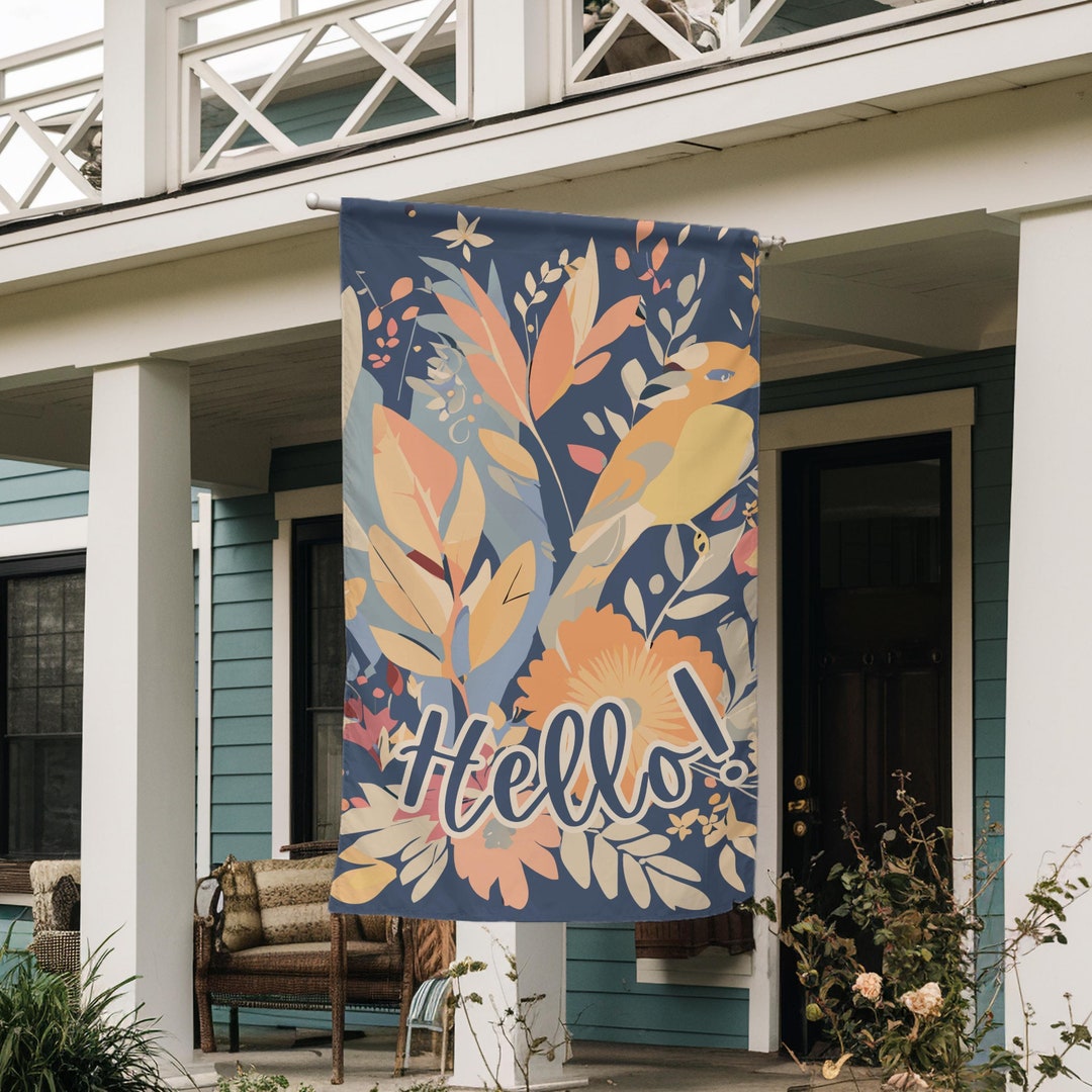 Hello! Garden & House Banner, Housewarming Gift, New Home Welcome ...