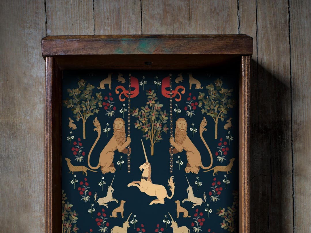 Medieval Fantasy Forest Drawer Liner, Peel and Stick or Paper Shelf ...