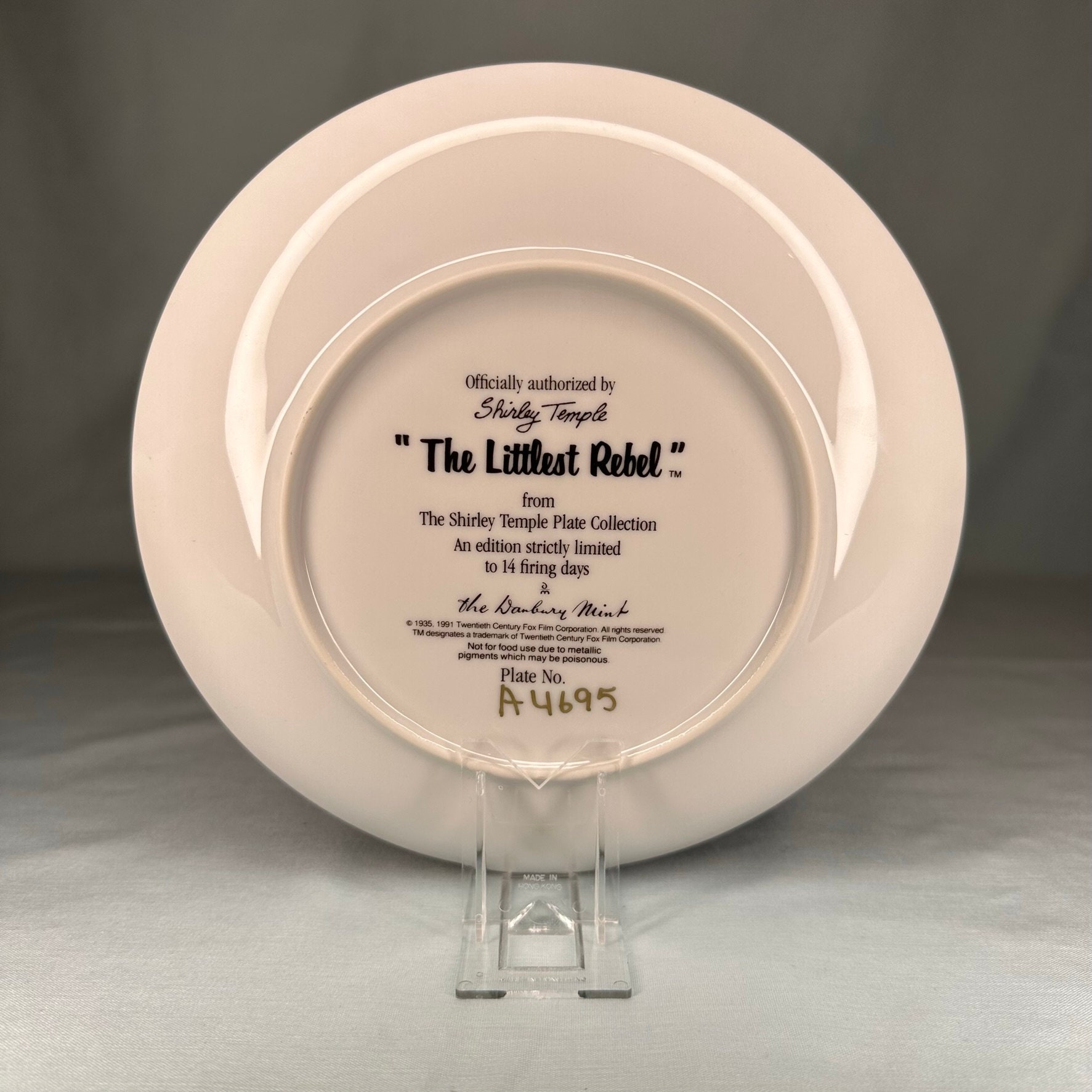 Shirley Temple Limited Edition Porcelain Collector's Plate (the ...