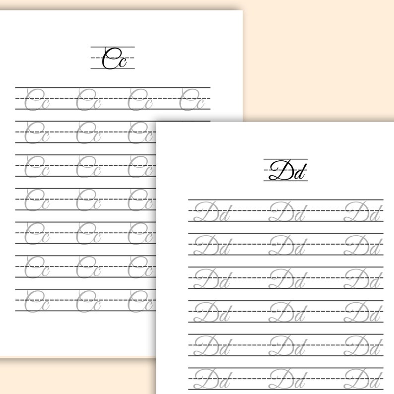 Printable Alphabet Cursive Handwriting Practice (Instant Download) - Etsy