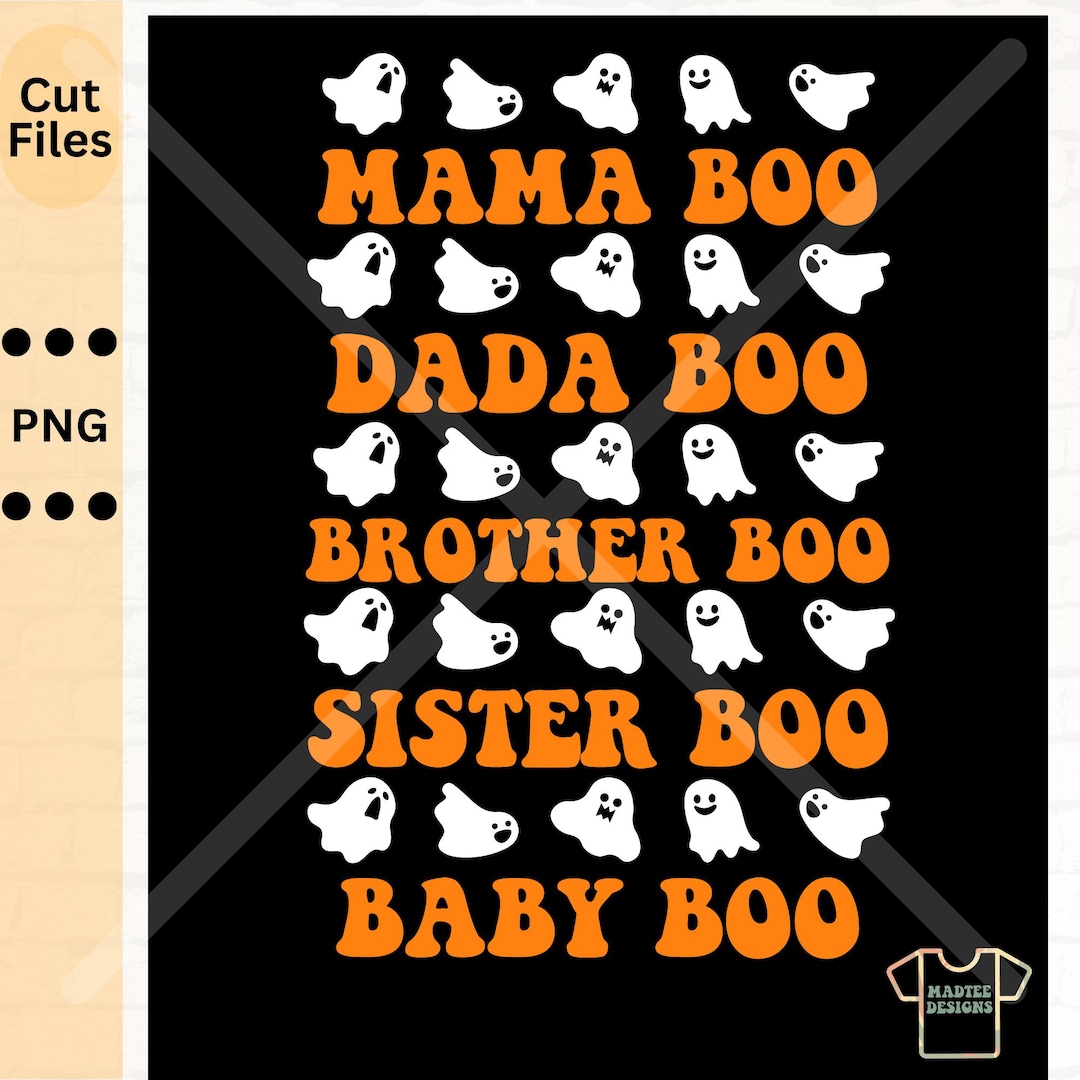 Mama Boo Png, Dada Boo Png, Family Halloween Png, Cricut Cut File ...