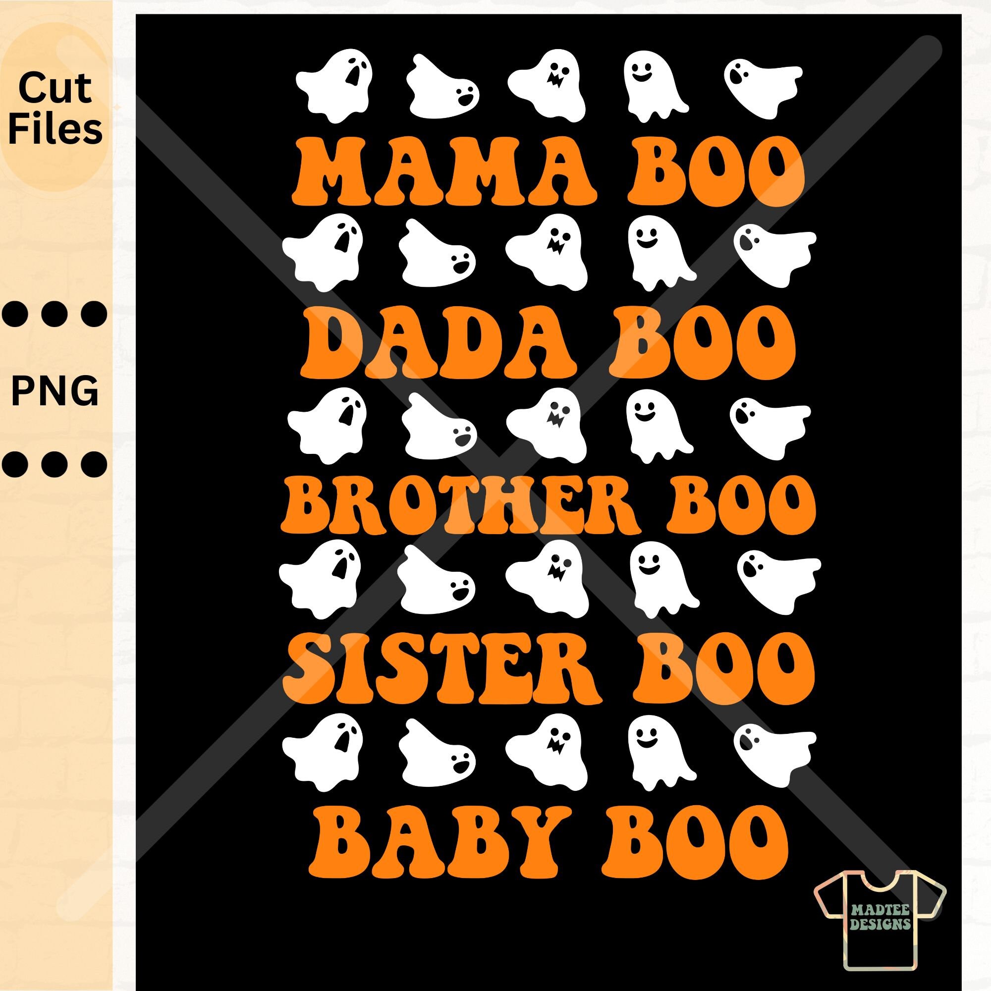 Mama Boo Png, Dada Boo Png, Family Halloween Png, Cricut Cut File ...
