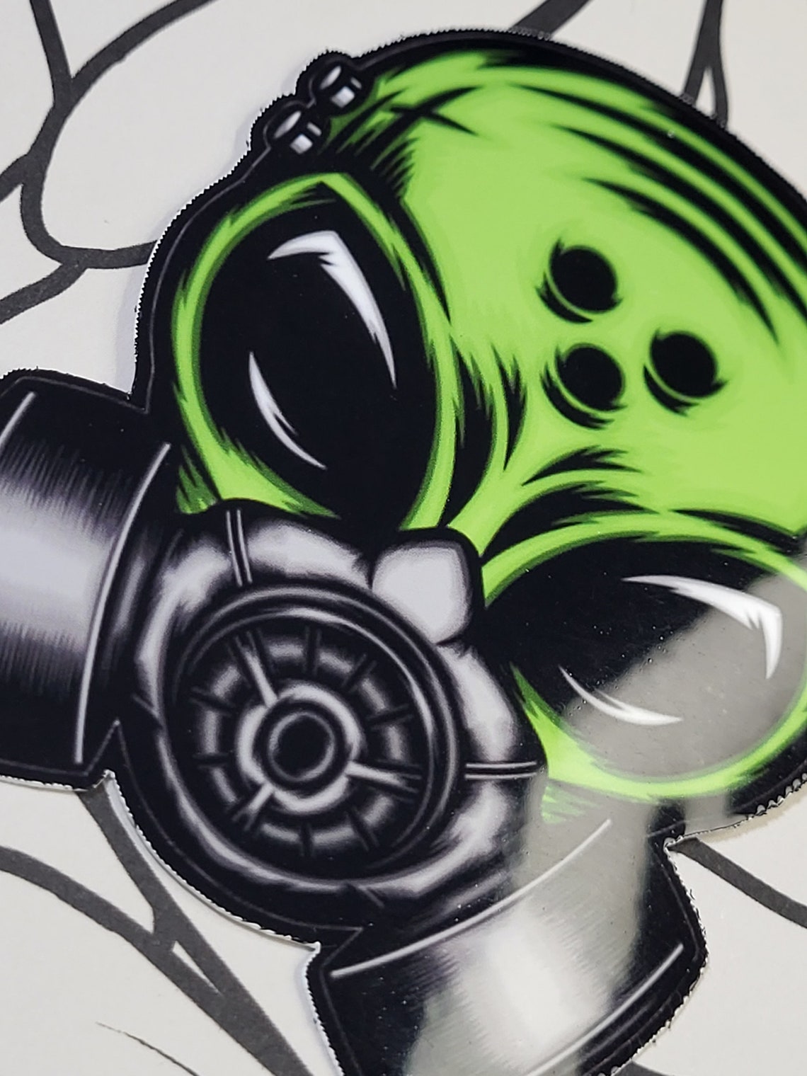 Alien Gas Mask Sticker - Etsy