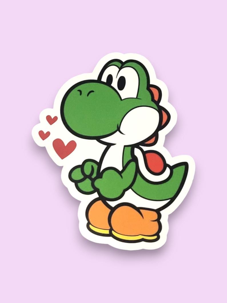 Super Mario Yoshi Sticker, Yoshi Sticker, Yosh Sticker, Super Mario ...