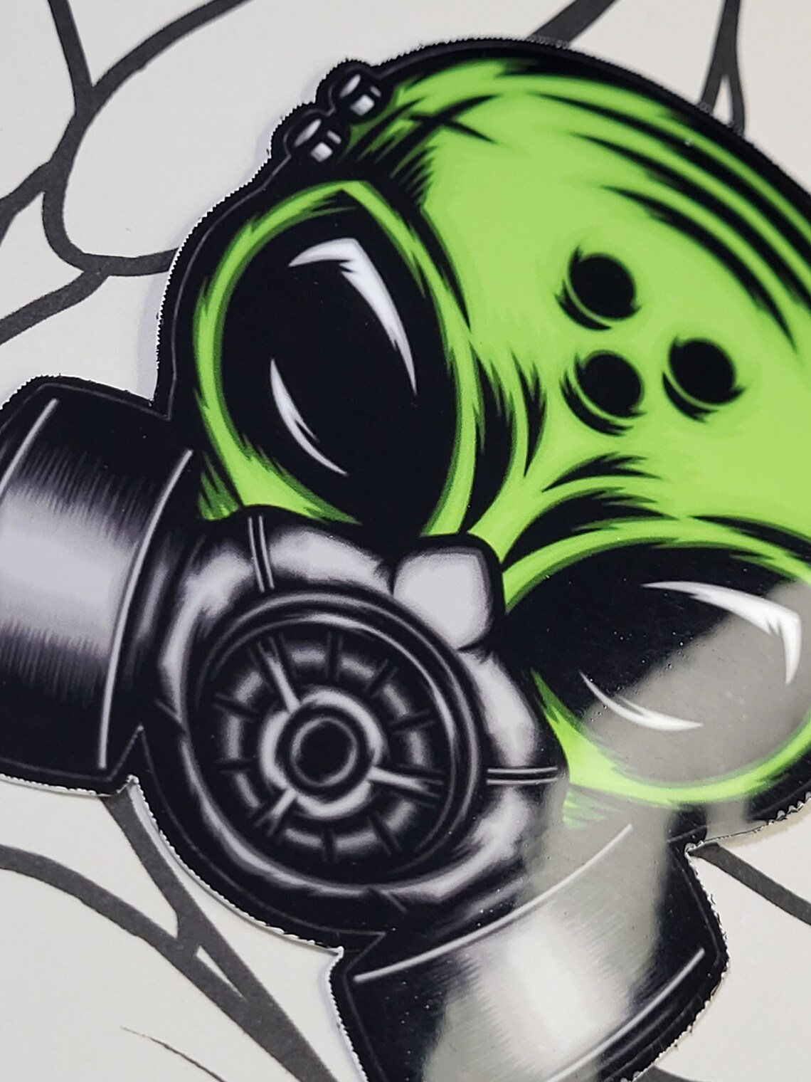 Alien Gas Mask Sticker - Etsy