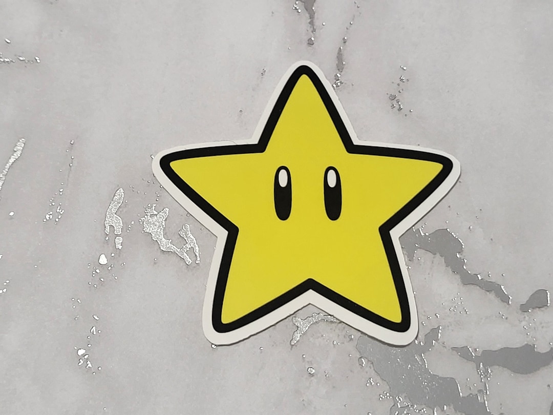 Super Star Sticker, Mario Sticker - Etsy