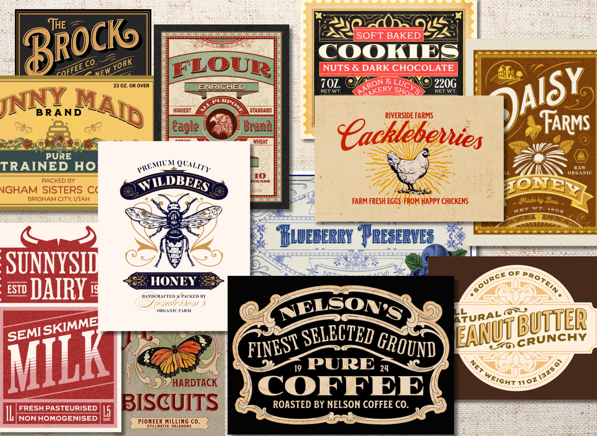 Vintage Food Labels