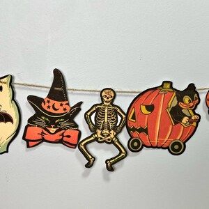 Retro Halloween Banner Vintage Halloween Garland Kitsch Halloween ...