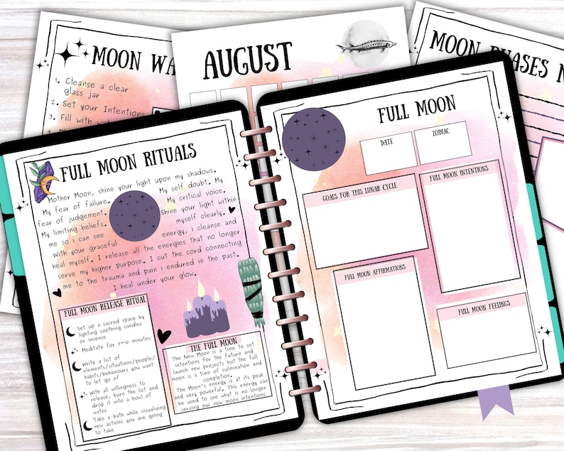 Moon Phase Planner the Ultimate Moon Journal Manifesting - Etsy