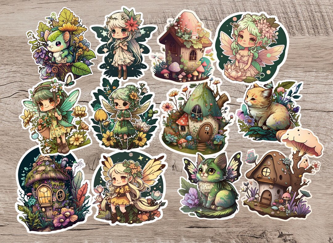 Flower Fairy Stickers - Garden Fairy Stickers - Fairy Sticker Pack ...