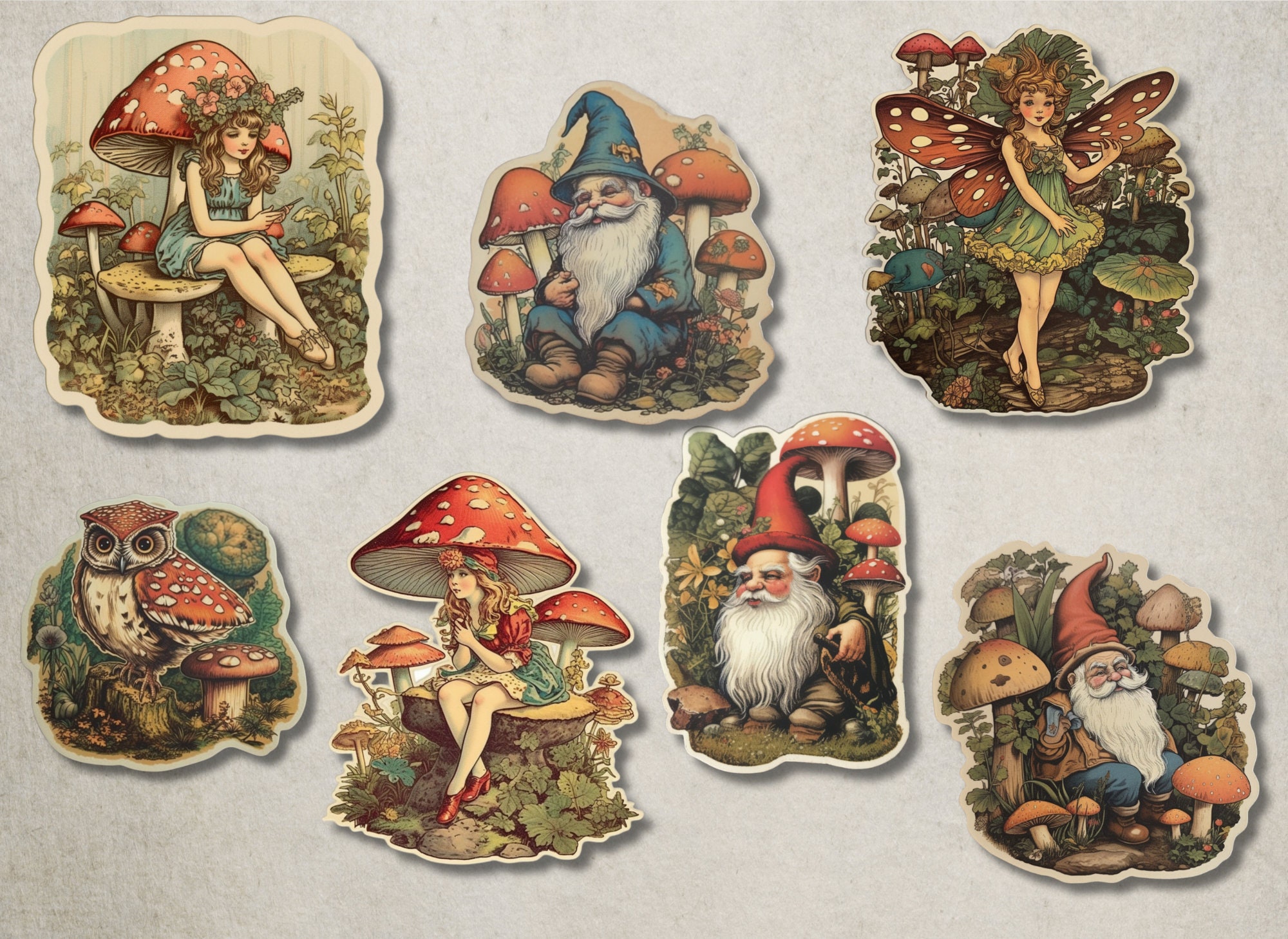Vintage Enchanted Forest Stickers Vintage Forest Fairy - Etsy