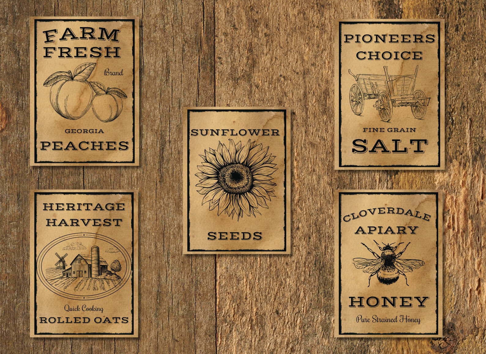 Summer Primitive Country Store Labels Primitive Pantry - Etsy