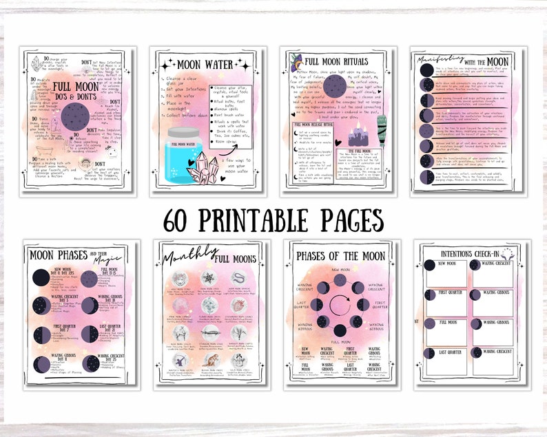 Moon Phase Planner the Ultimate Moon Journal Manifesting - Etsy