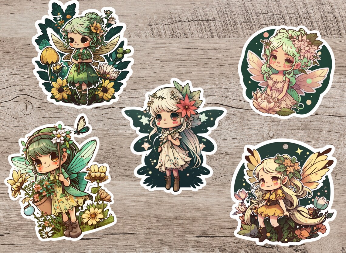 Flower Fairy Stickers - Garden Fairy Stickers - Fairy Sticker Pack ...