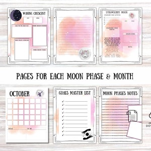 Moon Phase Planner, the Ultimate Moon Journal, Manifesting, Moon Magic ...