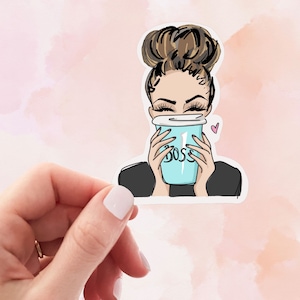 Girl Boss Sticker, Boss Babe Sticker, Laptop Sticker, Girl Power, Boss ...