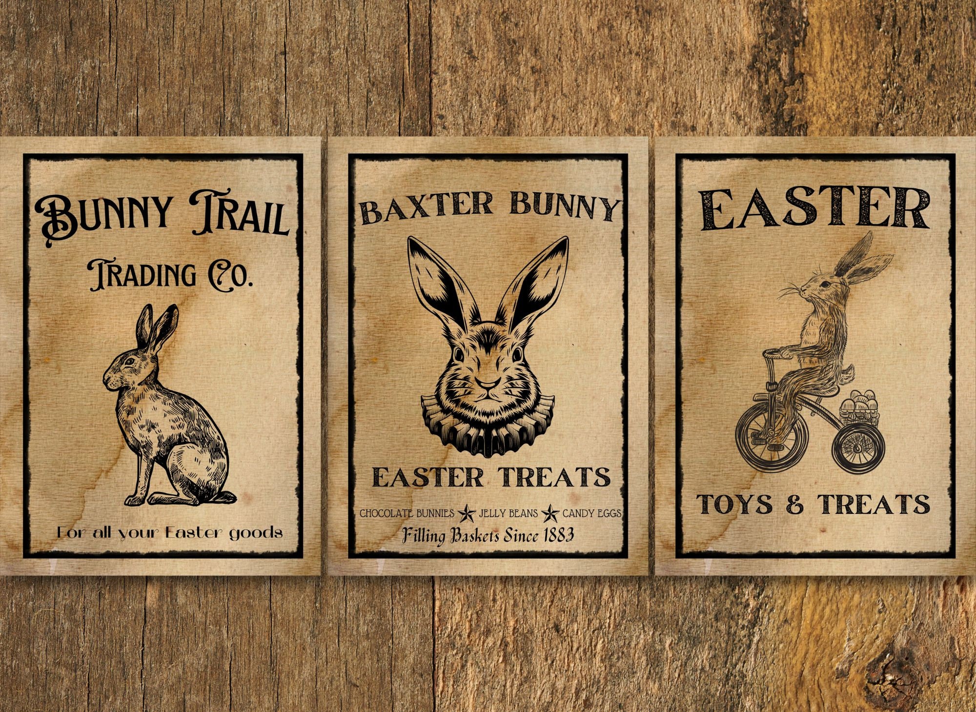 Primitive Easter Labels, Country Store Easter, Primitive Easter Tags ...