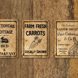 Primitive Easter Labels, Country Store Easter, Primitive Easter Tags ...