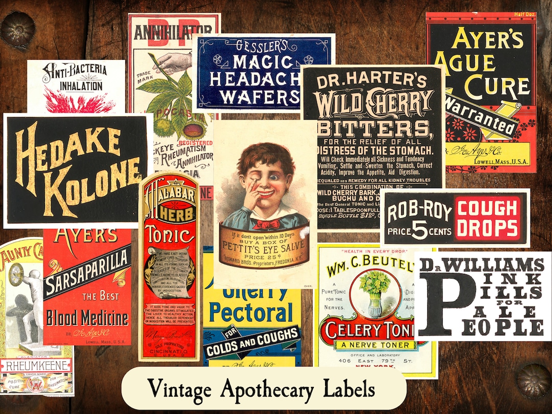 Vintage Apothecary Labels, Vintage Medicine Bottle Labels, Antique Medicine Bottle Stickers ...