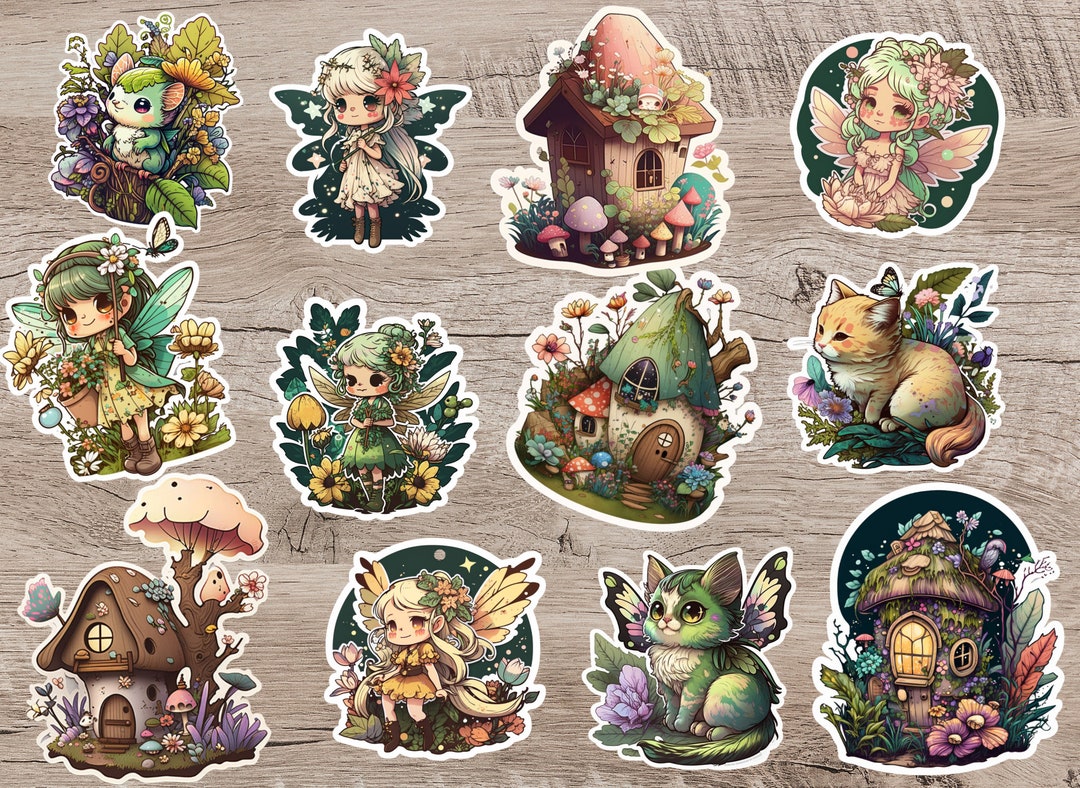 Flower Fairy Stickers Garden Fairy Stickers Fairy Sticker Pack Fairy