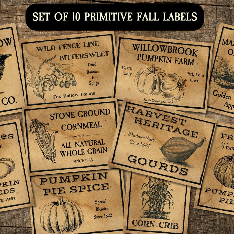Primitive Tags - Etsy