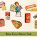 Retro Food Sticker Pack, Vintage Food Ads, Food Ephemera, Retro Food ...