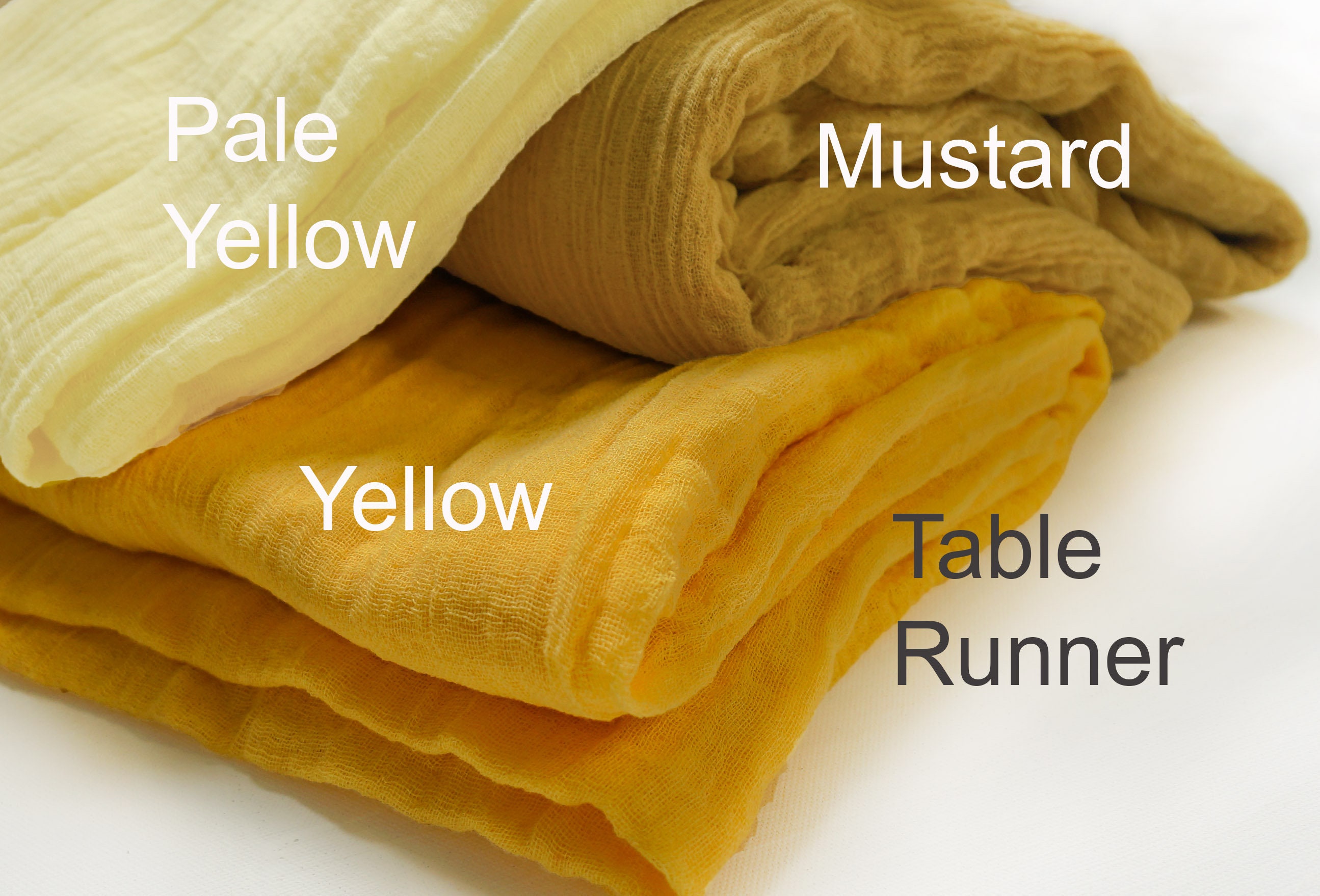 Rustic Hand Dyed Cheesecloth Table Runner Quality Runners & Napkins ...