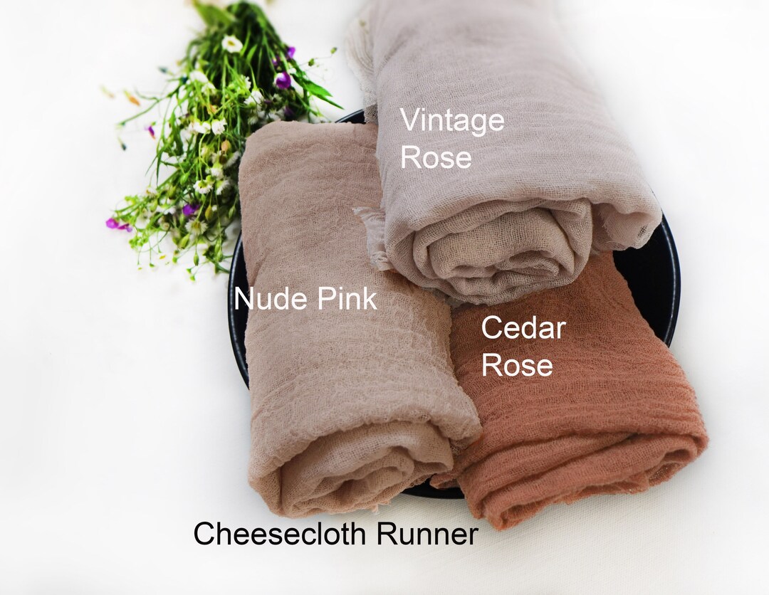 Rustic Hand Dyed Cheesecloth Table Runner Quality Runners & Napkins ...