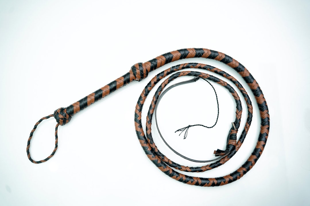 Genuine Cow Leather Bullwhip 8,10 Feet Long Handmade Multi Colour Stock ...