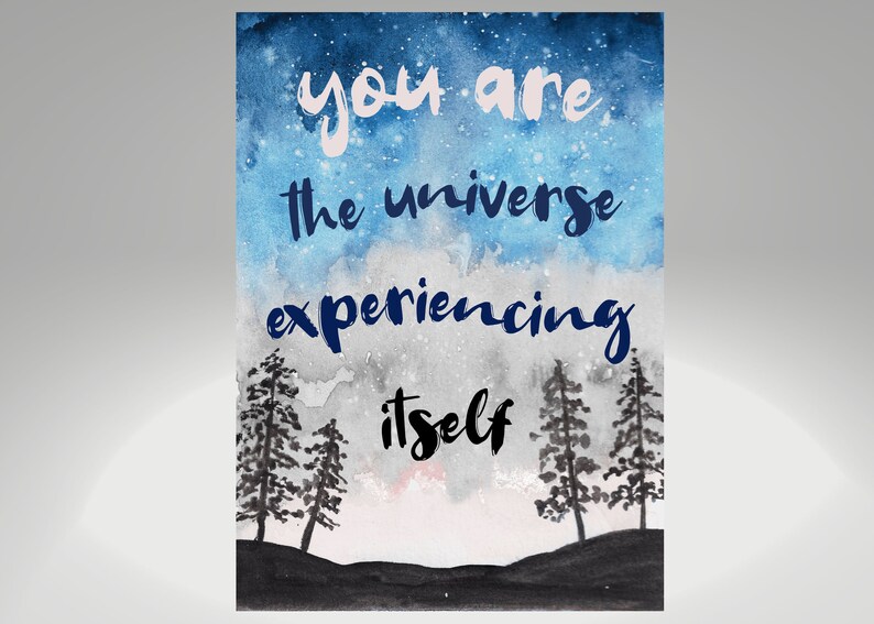 You Are the Universe Inspirational Quote Printed Wall Art Winter Theme ...