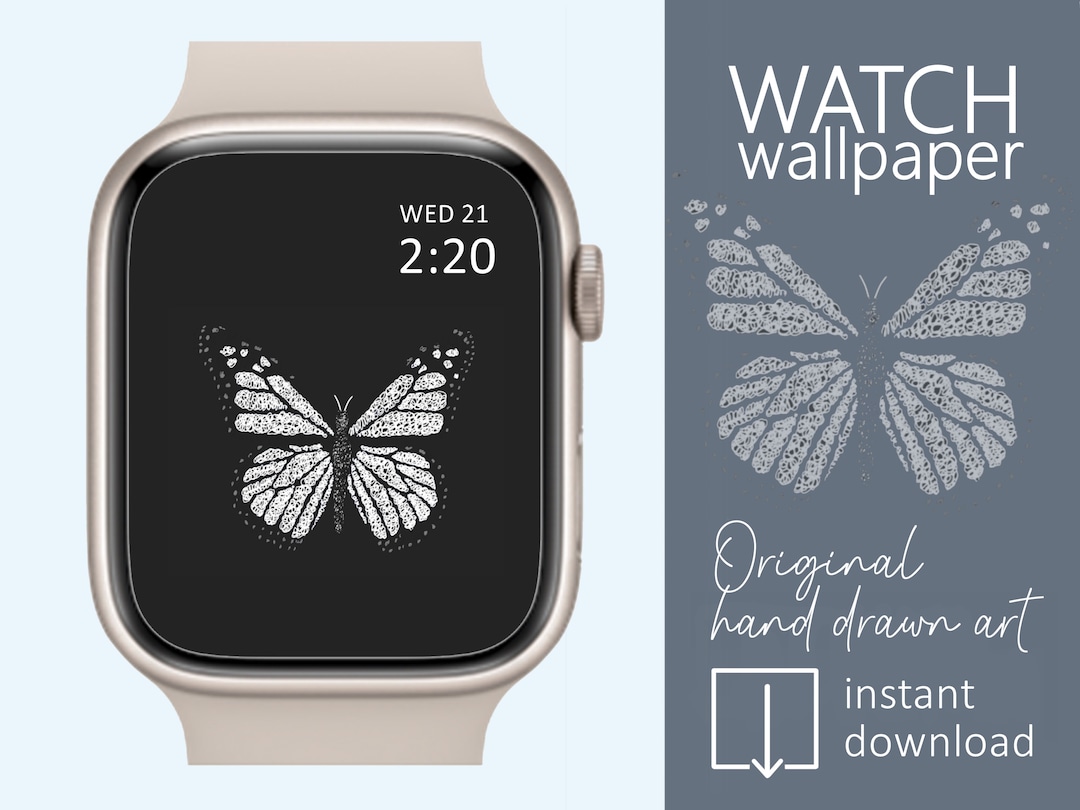 Butterfly Apple Watch Wallpaper, Butterfly Smartwatch Wallpaper ...