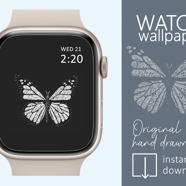 Butterfly Apple Watch Wallpaper - Etsy