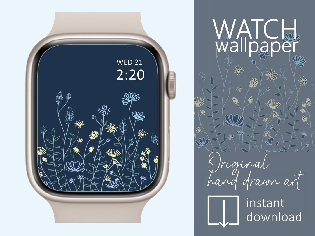Flowers Apple Watch Wallpaper, Flowers Smartwatch Wallpaper, Minimalist ...
